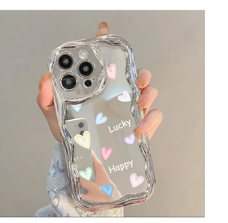 Pink Rose Printed Electroplated Anti Drop Waterproof Shock Absorber TP ...